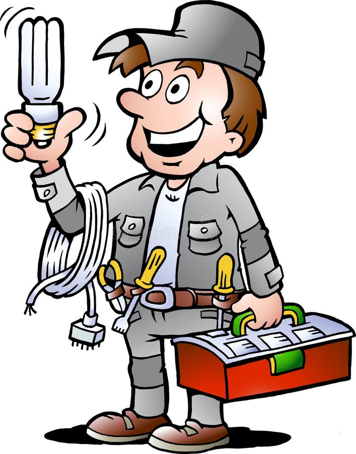 Cartoon Electrician Stock Illustrations – 6,484 Cartoon Electrician ...