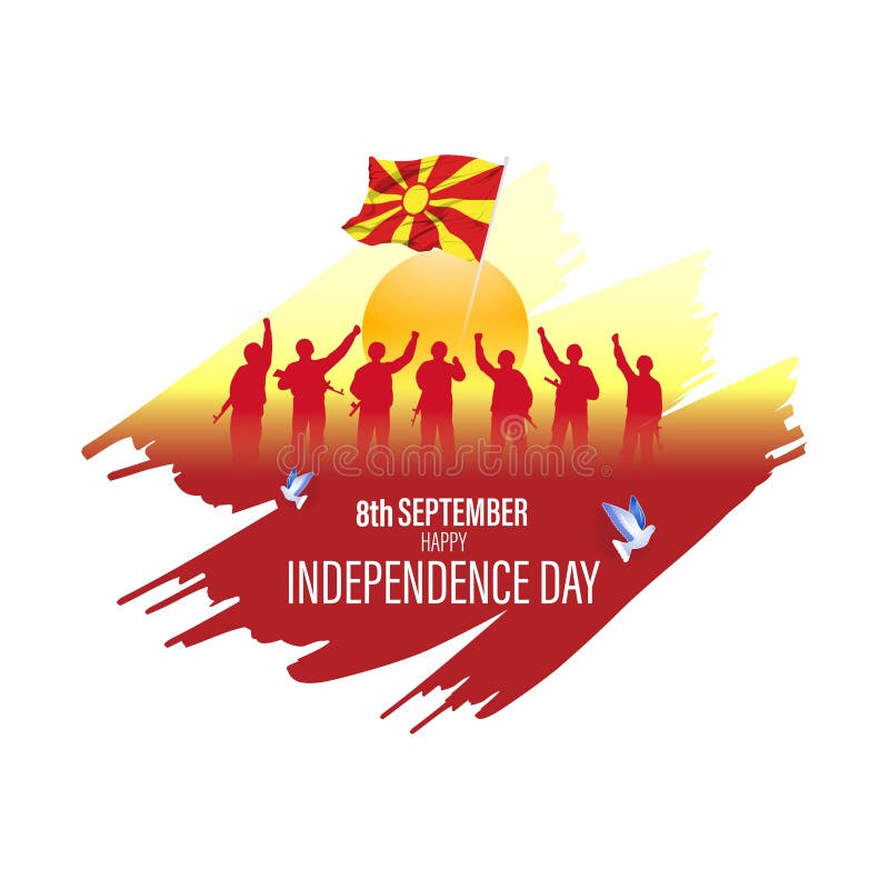 Vector Illustration for North Macedonia Independence Day. Stock Vector ...