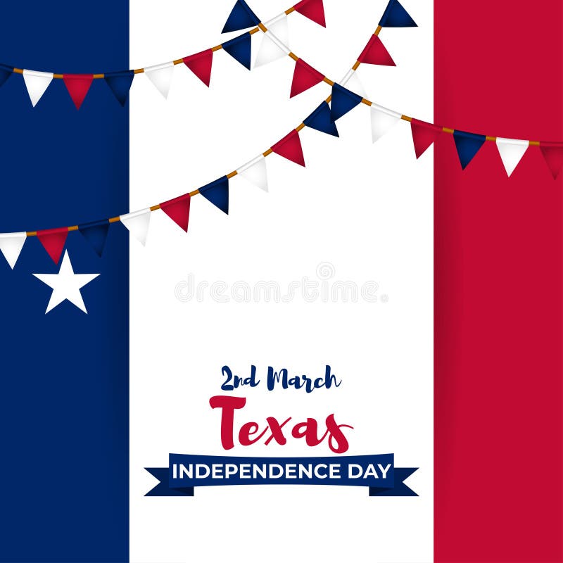 Vector Illustration of Happy Independence Day Texas Stock Vector ...