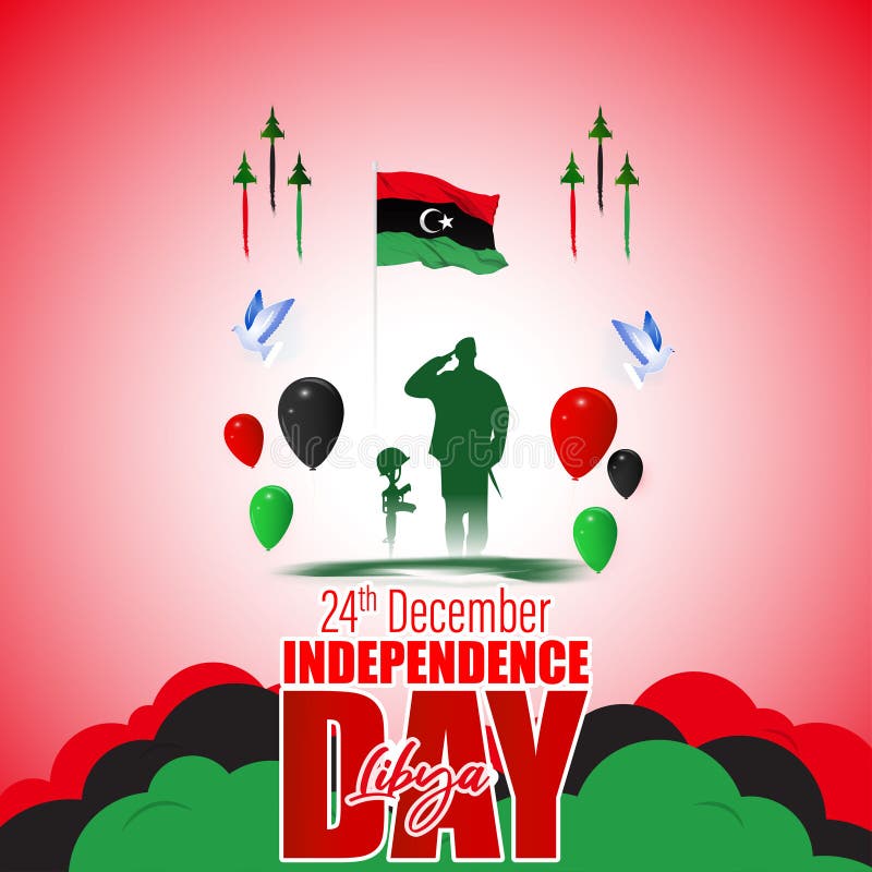 Vector Illustration of Happy Libya Independence Day Stock Vector ...