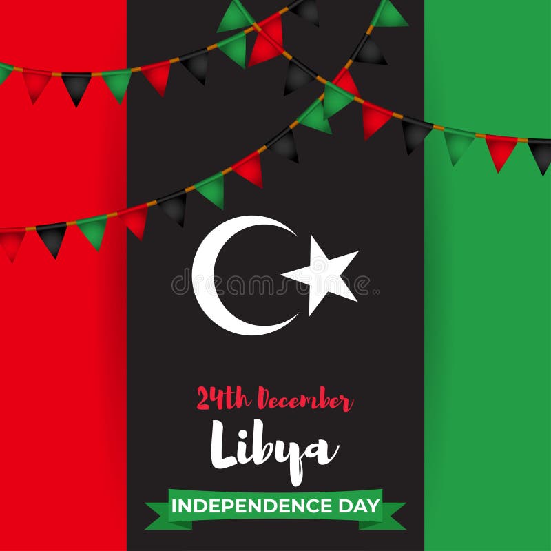 Vector Illustration of Happy Libya Independence Day Stock Vector ...