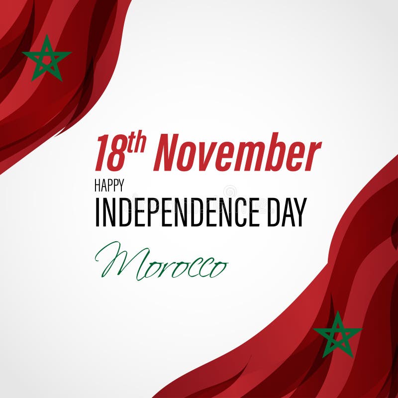 Morocco Independence Day Poster. Patriotic Holiday Stock Vector ...