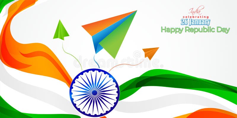 Vector Banner of Happy Republic Day Concept Banner Stock Vector ...
