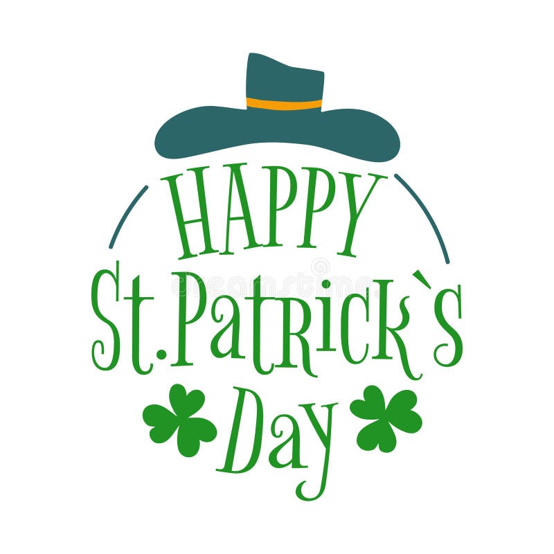 Vector Illustration Of Happy Saint Patrick S Day Logotype Stock Vector
