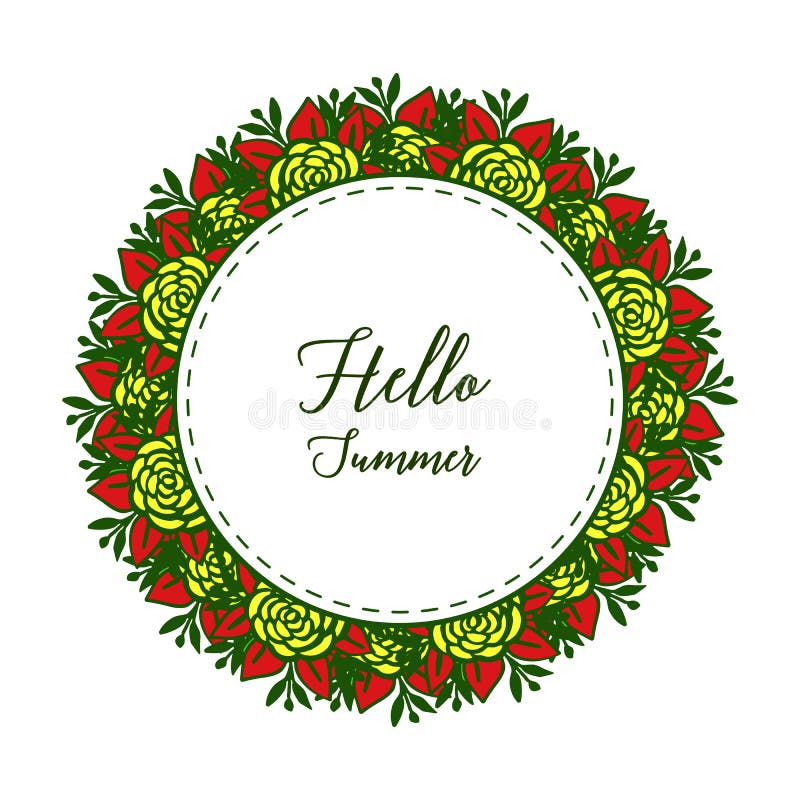 Vector Illustration Happy Summer Text with Various Crowd Colorful ...