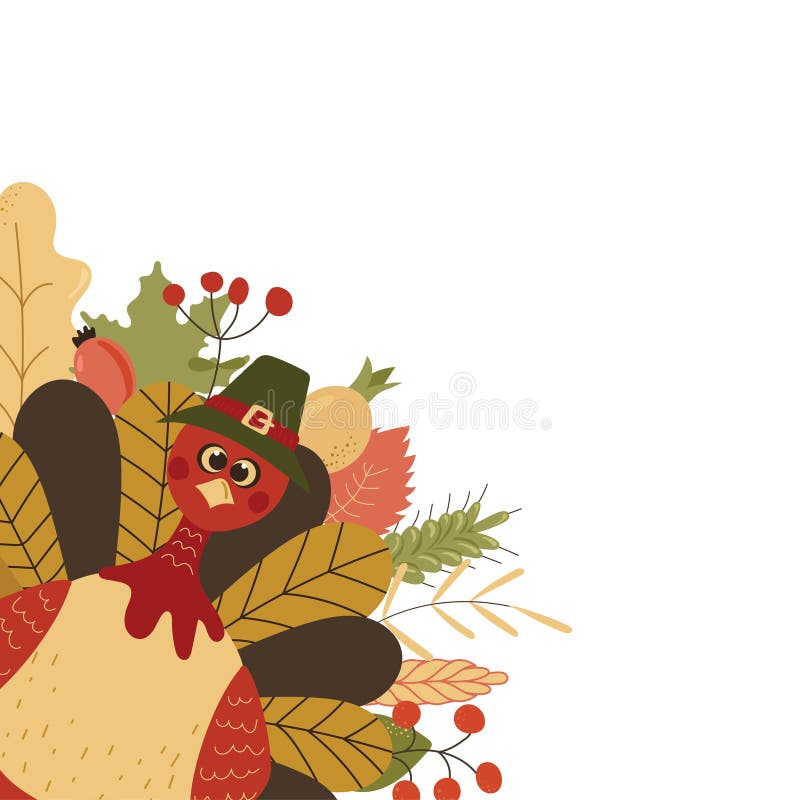 Vector Illustration of Happy Thanksgiving Turkey. Vector Illustration ...