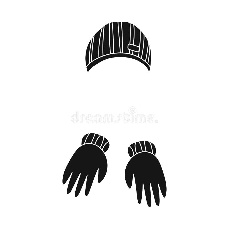 Vector Design of Hat and Gloves Icon. Set of Hat and Hand Vector Icon ...