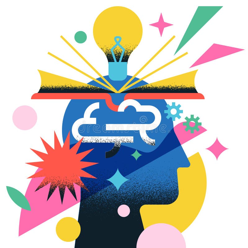 Vector Light Bulb and Brain Icon Stock Vector - Illustration of ...