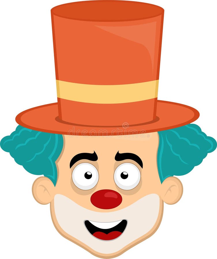 Vector Illustration Head Character Clown Cartoon Stock Vector ...