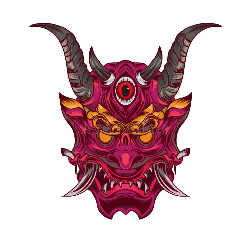 Artwork Design of Head Devil and Cobra Vector Illustration Stock ...