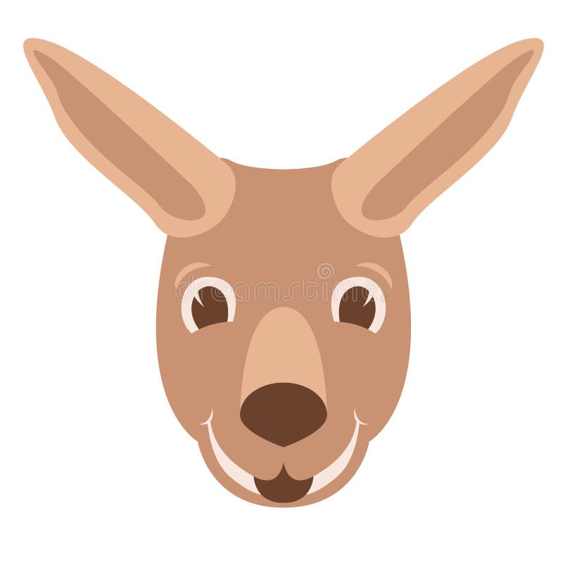 Vector Illustration , Kangaroo , Flat Style , Front Side Stock Vector ...
