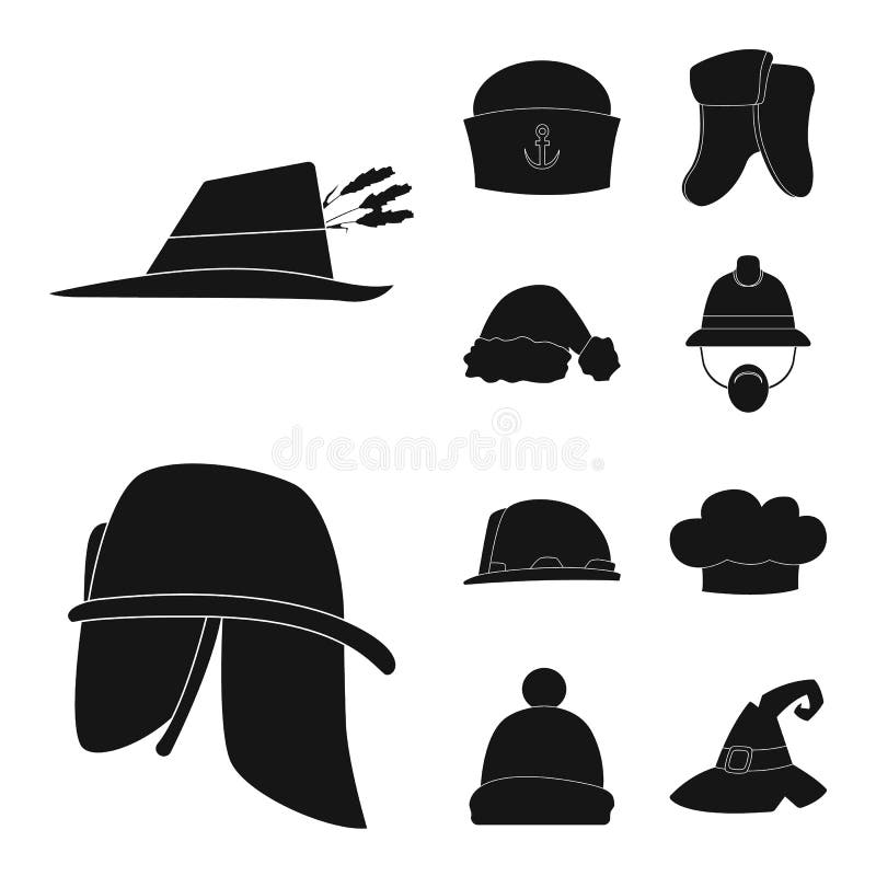 Vector Design of Headgear and Cap Icon. Set of Headgear and Accessory ...