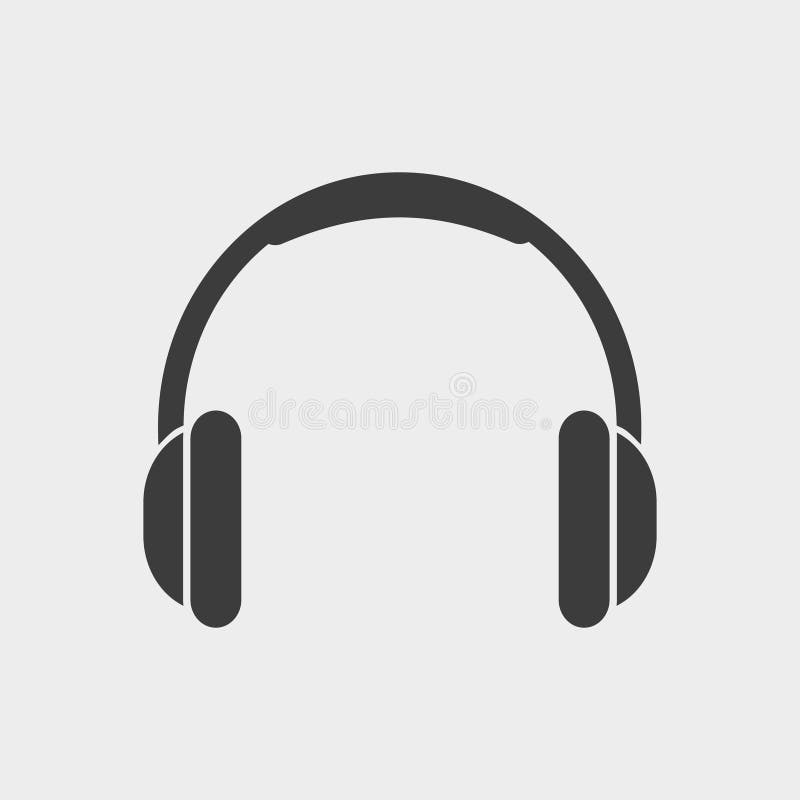 Vector Illustration of Headphones Simple Icon. Isolated. Stock Vector ...