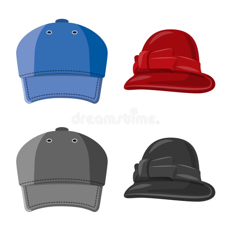 Vector Design of Headwear and Cap Symbol. Collection of Headwear and ...