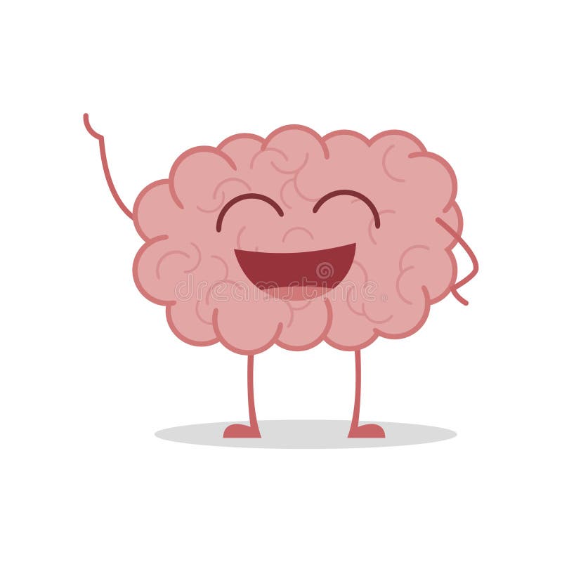 Vector Illustration of a Healthy and Funny Brain. Stock Vector ...