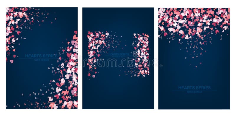 Vector Illustration Heart Blue Set Design Stock Vector - Illustration ...