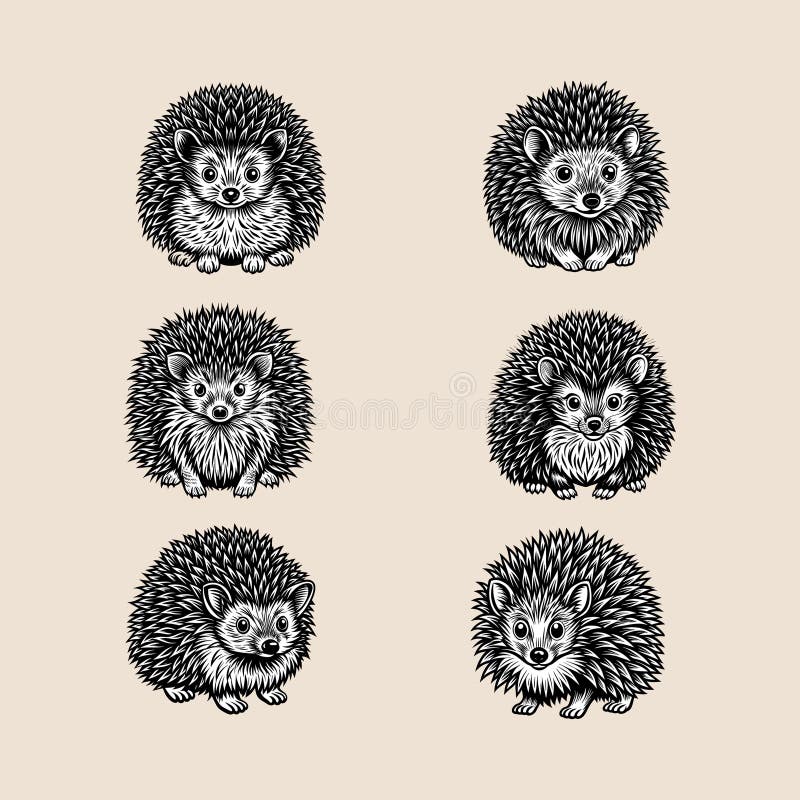 Vector Illustration of Hedgehog Stock Vector - Illustration of small ...
