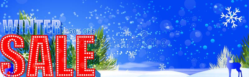Vector Illustration for Hello Winter Sale Banner Stock Vector ...