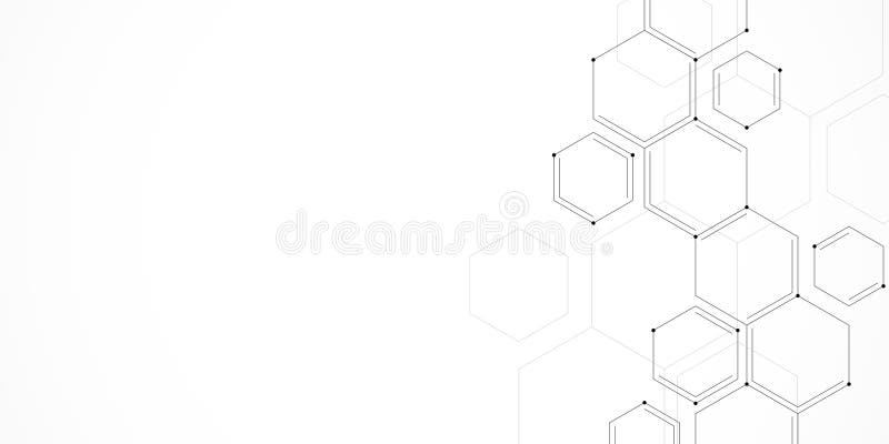 Vector Illustration of Hexagons Pattern. Geometric Abstract Background ...