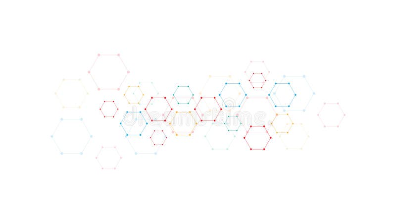 Vector Illustration of Hexagons Pattern. Geometric Abstract Background ...