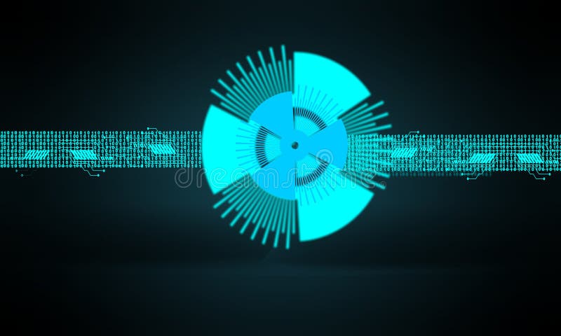 Vector Illustration Hi-tech Blue Abstract Technology Background ...