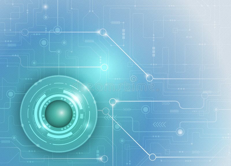 Vector Illustration Hi-tech Blue Abstract Technology Background Stock ...