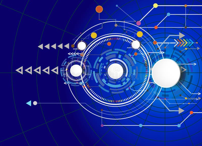 Vector Illustration Hi-tech Digital and Engineering Telecoms Technology ...