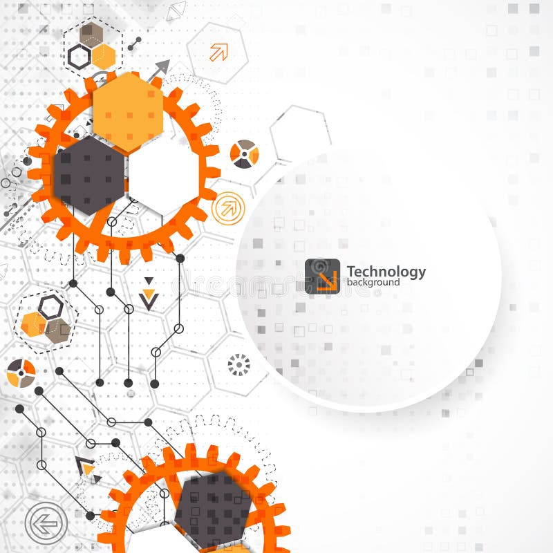 Vector Illustration, Hi-tech Digital Technology and Engineering ...