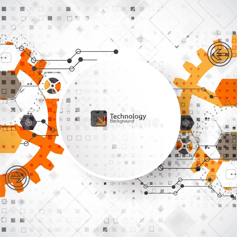 Vector Illustration, Hi-tech Digital Technology and Engineering ...