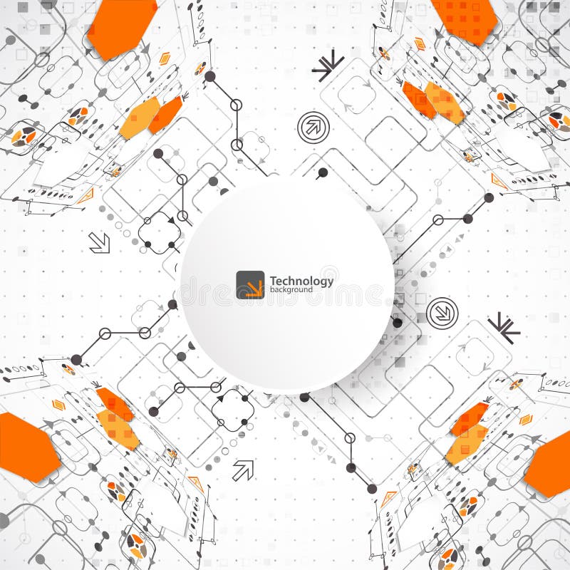 Vector Illustration, Hi-tech Digital Technology and Engineering ...