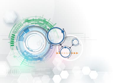 Vector Illustration Hi-tech Digital Technology Engineering. Integration ...