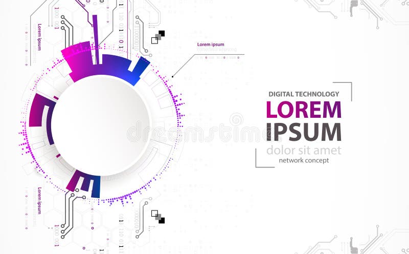 Vector Illustration, Hi-tech Digital Technology and Engineering Theme ...