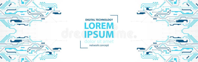 Vector Illustration, Hi-tech Digital Technology and Engineering Theme ...