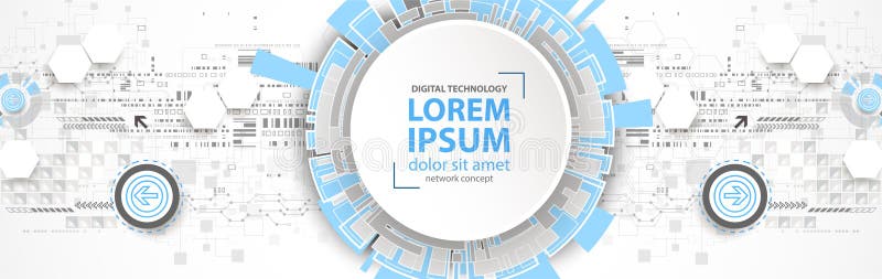 Vector Illustration, Hi-tech Digital Technology and Engineering Theme ...