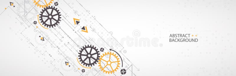 Engineering Theme Background Design with Gears Stock Vector ...