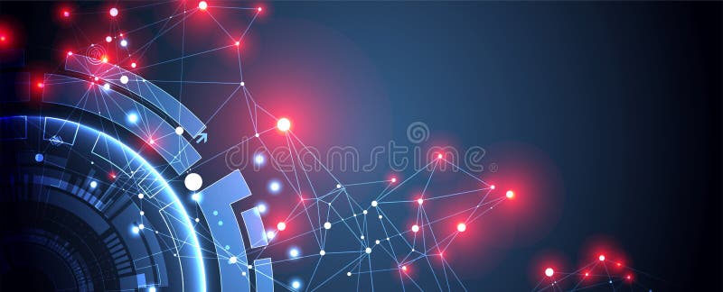 Vector Illustration, Hi-tech Digital Technology and Engineering Theme ...