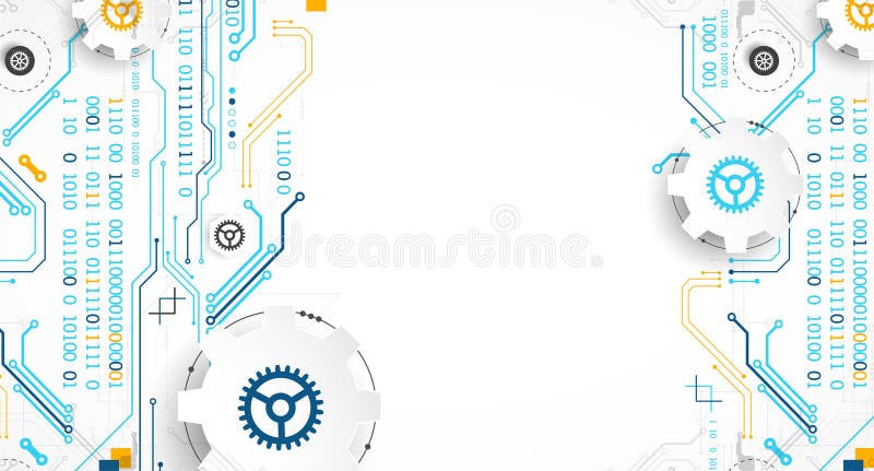 Vector Illustration, Hi-tech Digital Technology and Engineering Theme ...