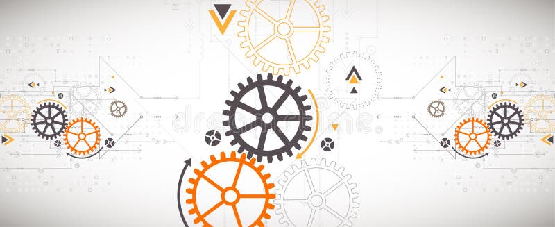 Vector Illustration, Hi-tech Digital Technology and Engineering Stock ...