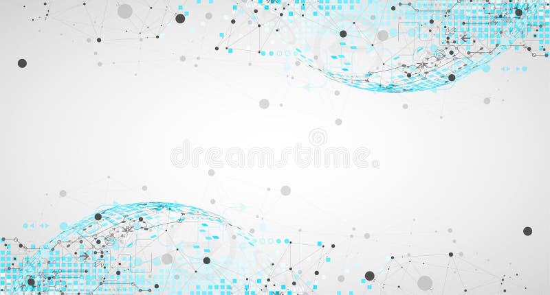 Vector Illustration, Hi-tech Digital Technology and Engineering Theme ...