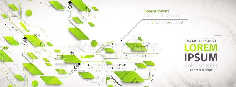 Vector Illustration, Hi-tech Digital Technology and Engineering Theme ...