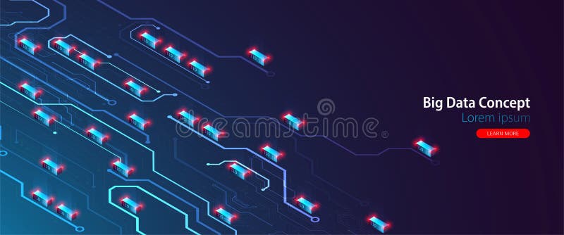 Vector Illustration, Hi-tech Digital Technology and Engineering Theme ...