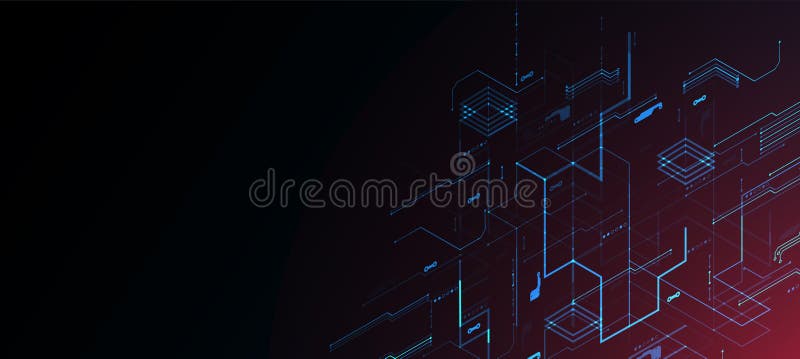 Vector Illustration, Hi-tech Digital Technology and Engineering Theme ...