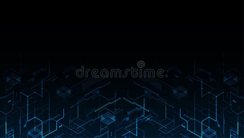 Vector Illustration, Hi-tech Digital Technology and Engineering Theme ...