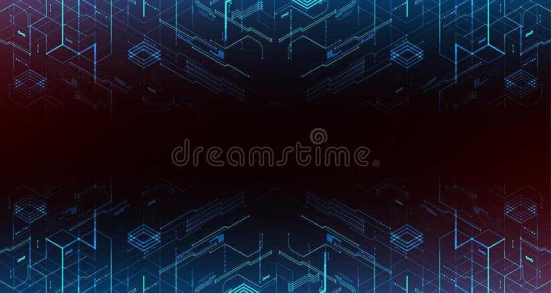 Vector Illustration, Hi-tech Digital Technology and Engineering Theme ...