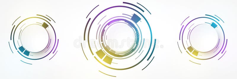 Hi-tech Digital Technology and Engineering Theme. Stock Illustration ...