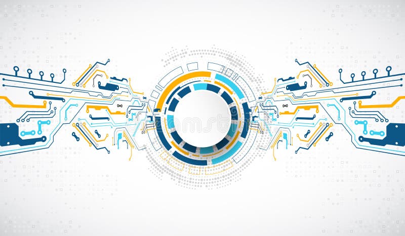 Vector Illustration, Hi-tech Digital Technology and Engineering Stock ...