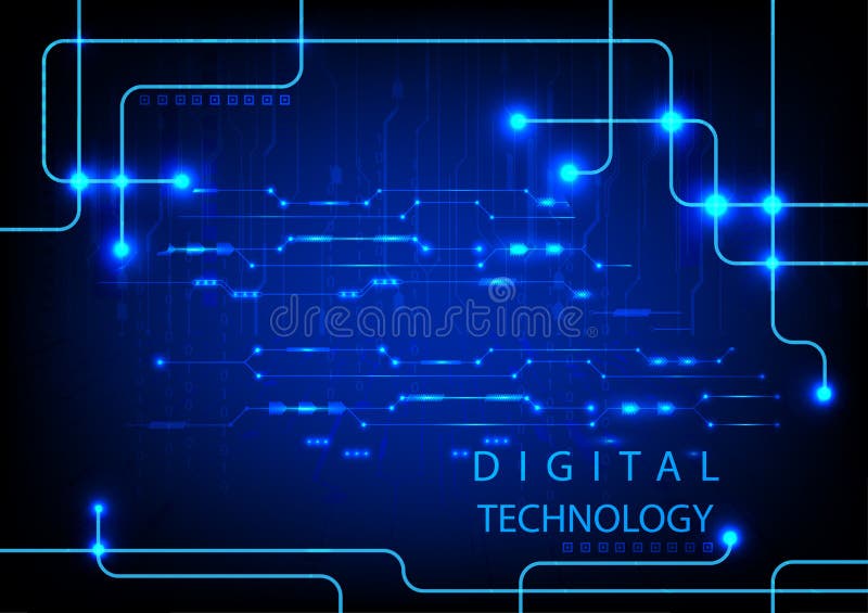 Vector Illustration Hi Technology Style Line Digital Glow Abstract ...