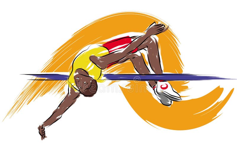 Highjumper stock illustration. Illustration of athlete - 110597572
