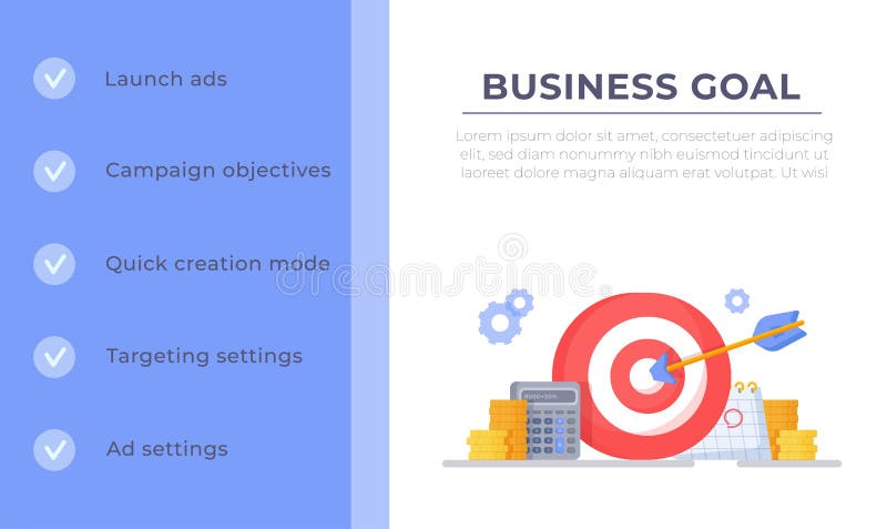 Vector Illustration of Hitting the Target. Winning. Concept of Success ...