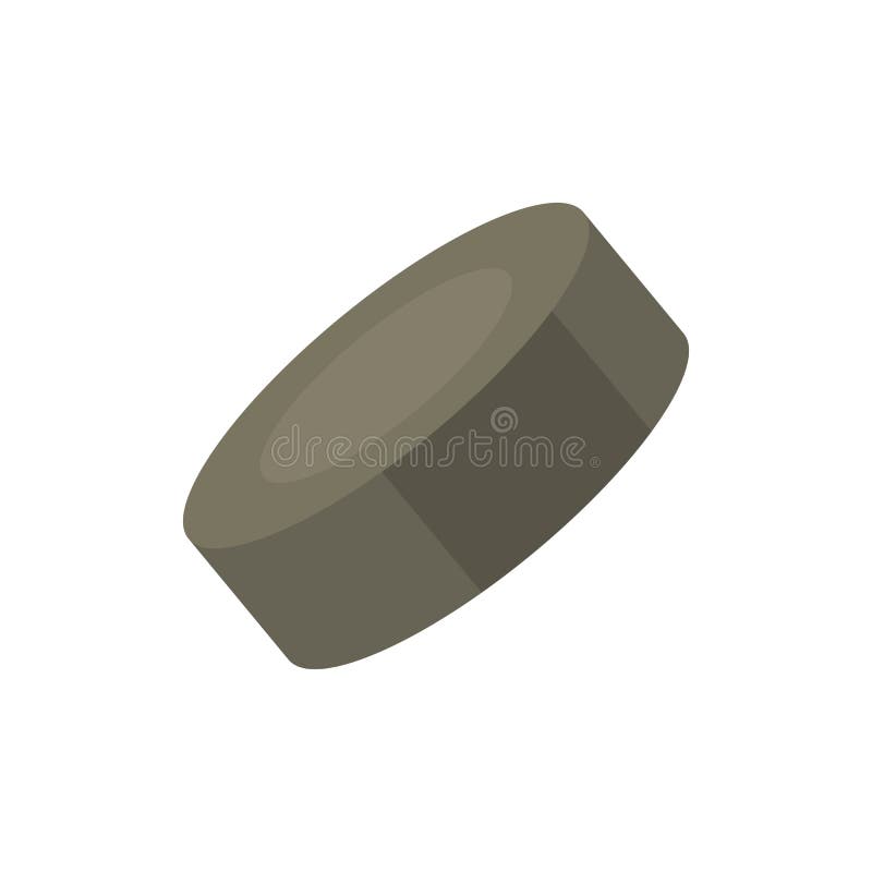 Vector Illustration of Hockey Puck in Cartoon Style Isolated Stock ...